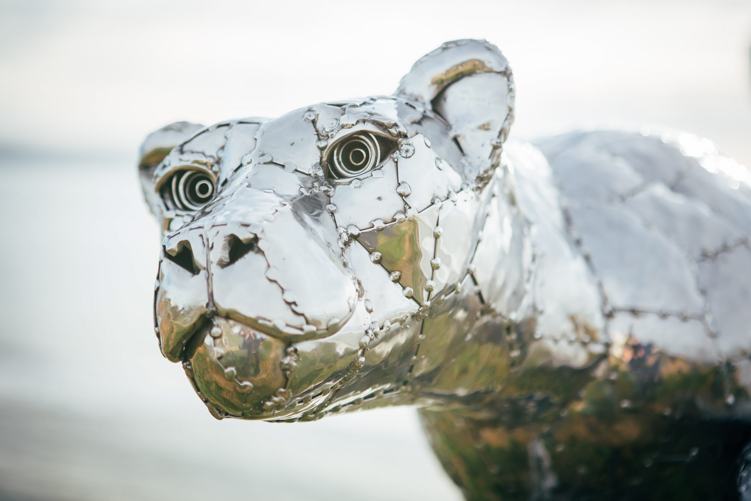 Cheetah Sculpture - Michael Turner Studios Stainless Steel Art