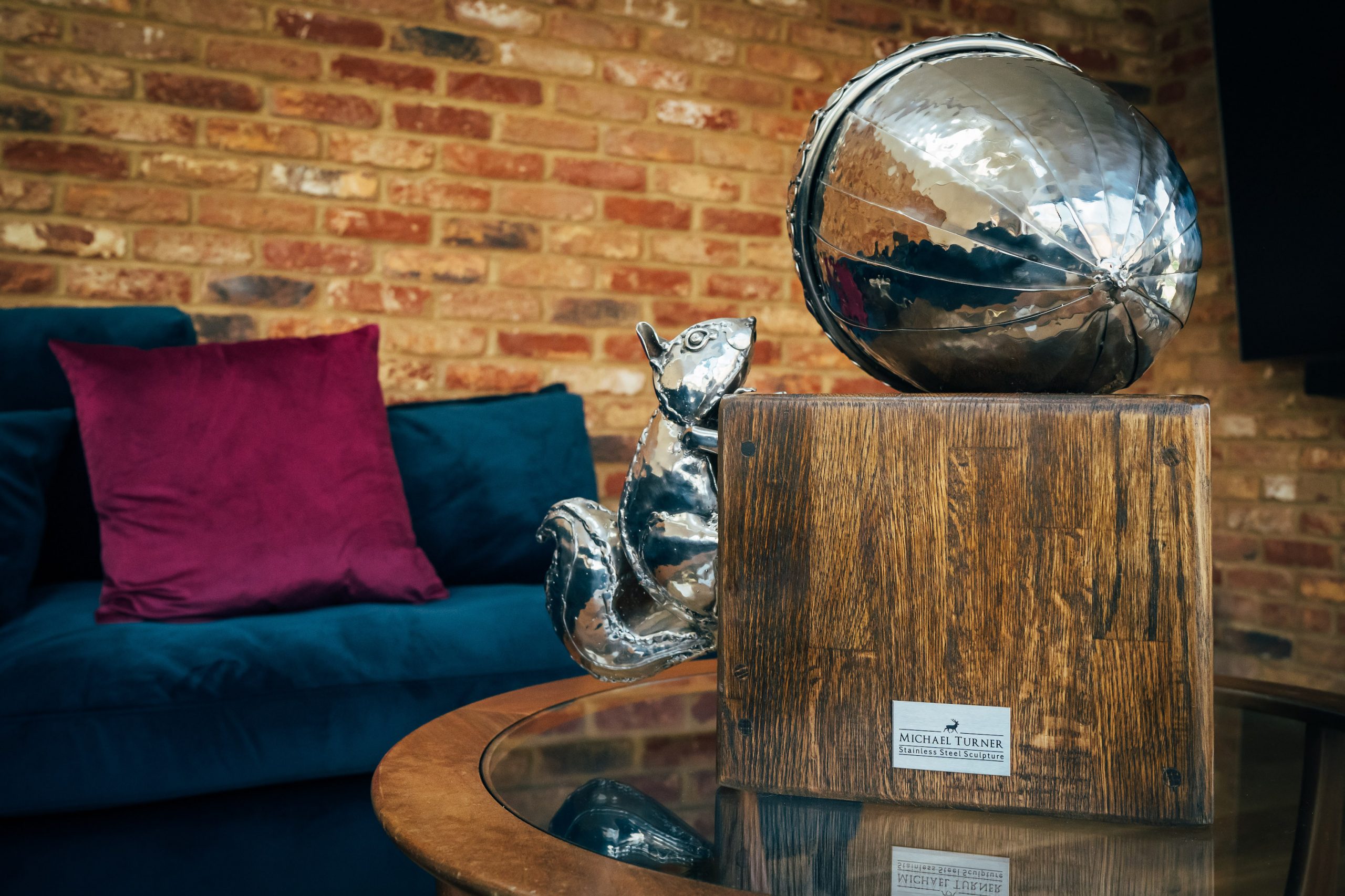 Giant Acorn sculpture - michael turner studios Stainless Steel Sculpture