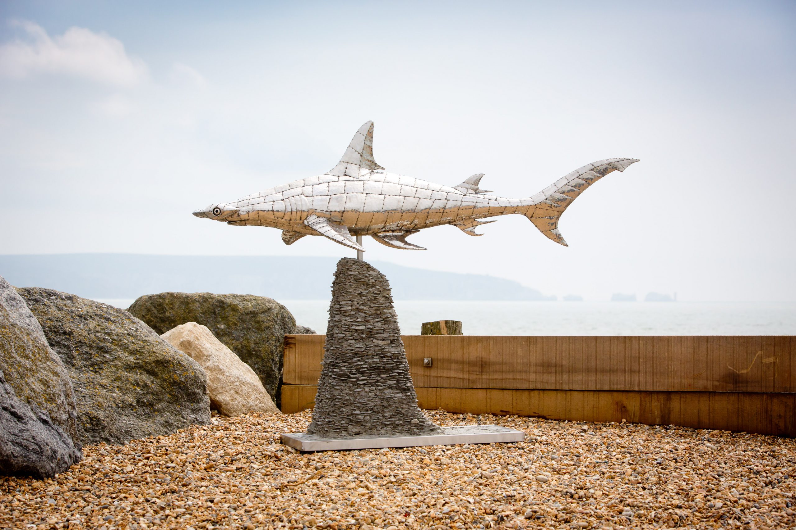 Hammerhead Shark Garden Sculpture